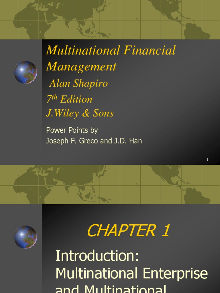 Multinational Financial Management: Alan Shapiro 7 Edition J.Wiley ...
