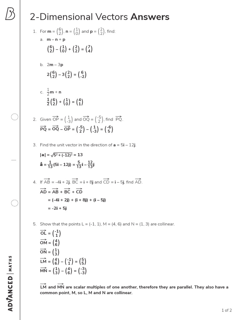 2D Vector Calculations and Solutions | PDF | Chess | Chess Theory