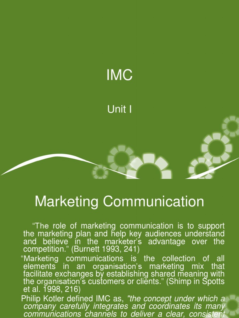 Imc Ppt Final Pdf Marketing Communications Brand