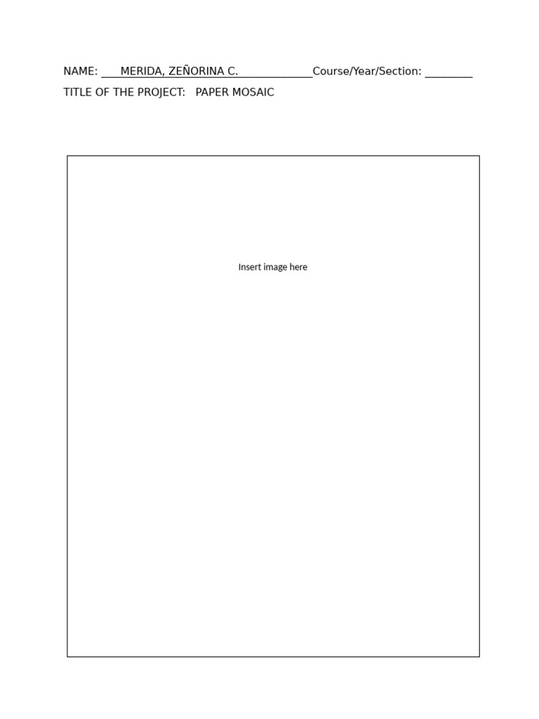 Template. Paper Mosaic | PDF