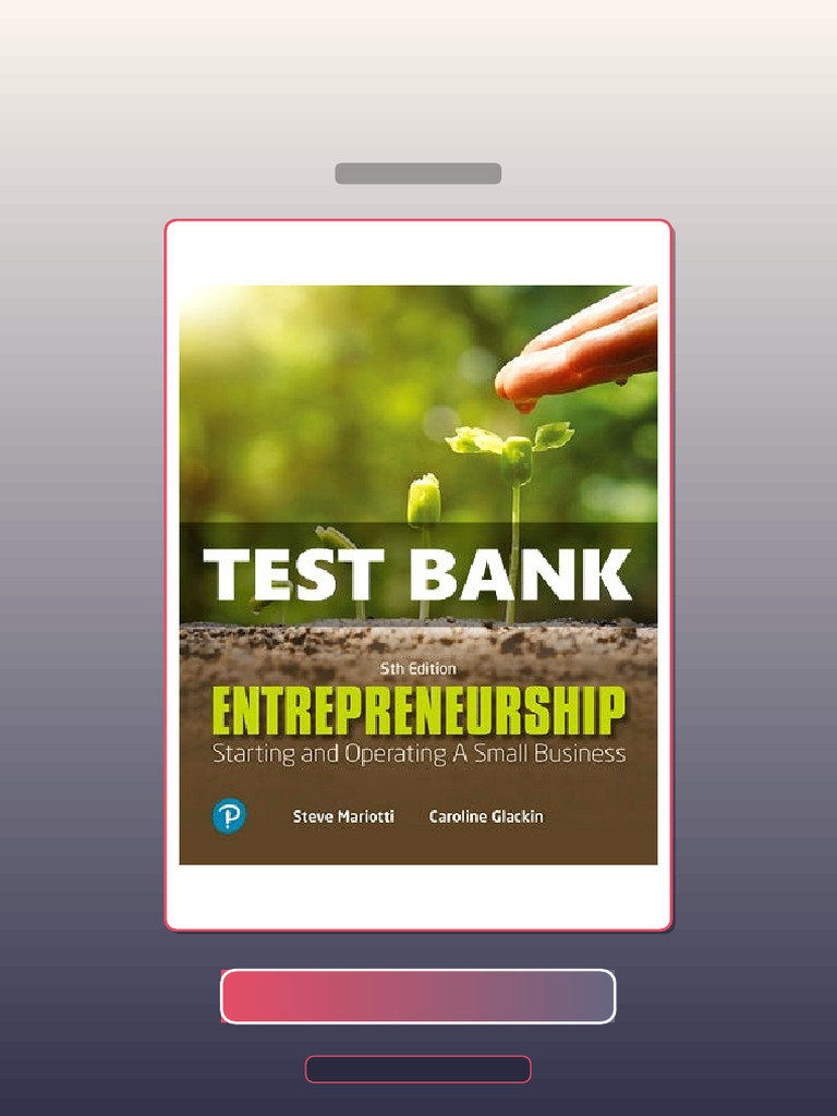 Entrepreneurship Starting and Operating a Small Business 5th Edition ...