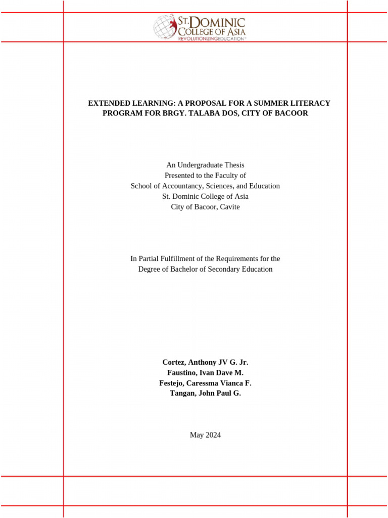 Extended Learning Edited 1 | PDF | Literacy | No Child Left Behind Act