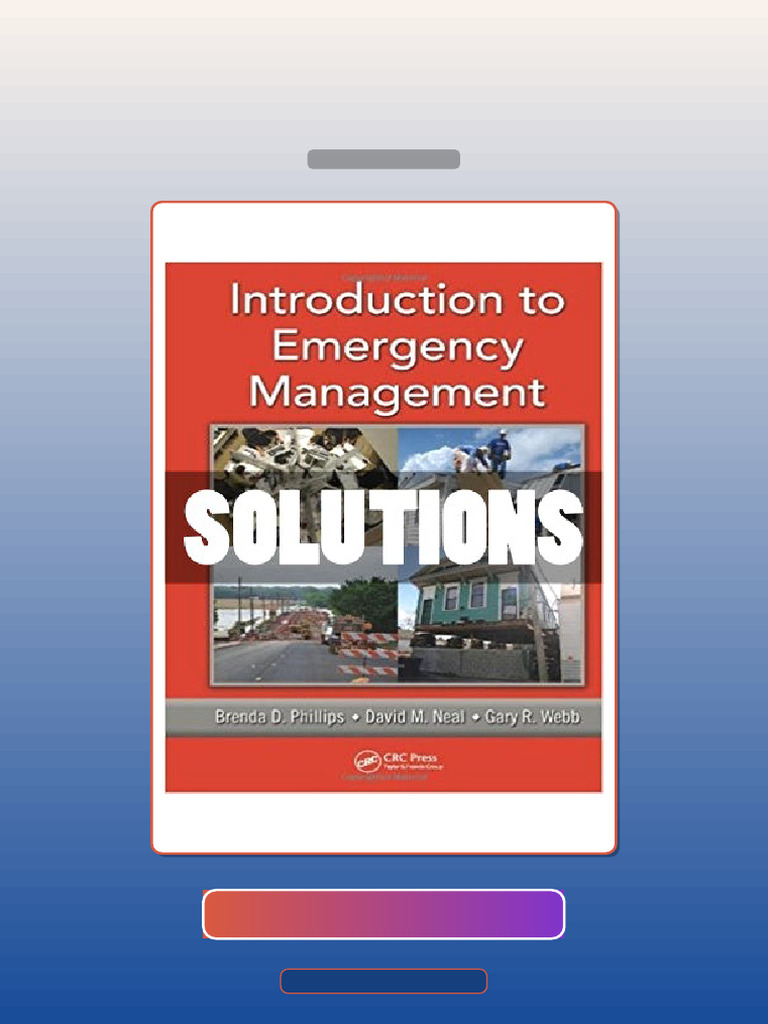Introduction to Emergency Management 1st Edition Phillips E-book ...