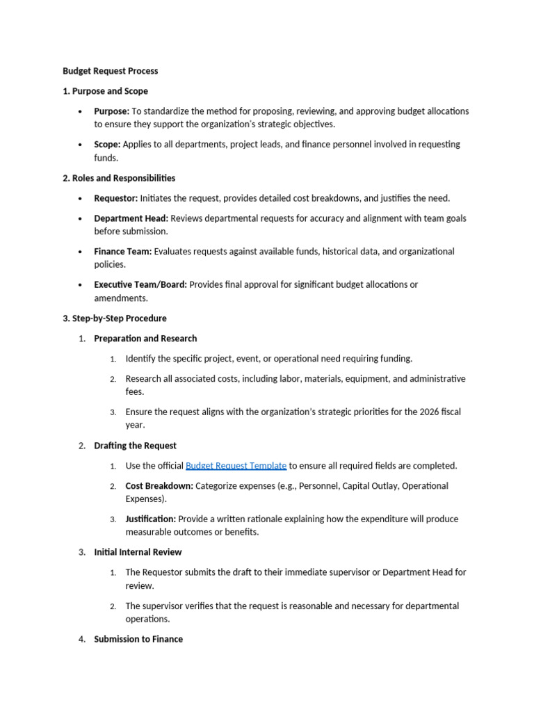 Budget Request Process | PDF | Budget | Policy