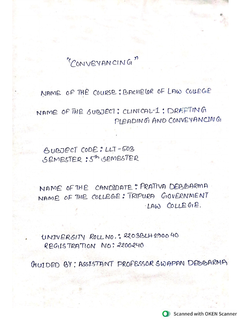 Conveyancing | PDF