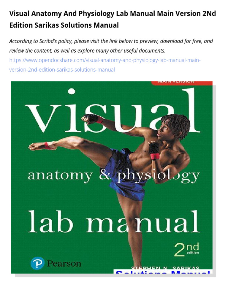 Visual Anatomy and Physiology Lab Manual Main Version 2nd Edition ...