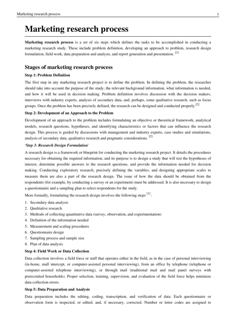 Marketing Research Process | PDF | Methodology | Evaluation Methods