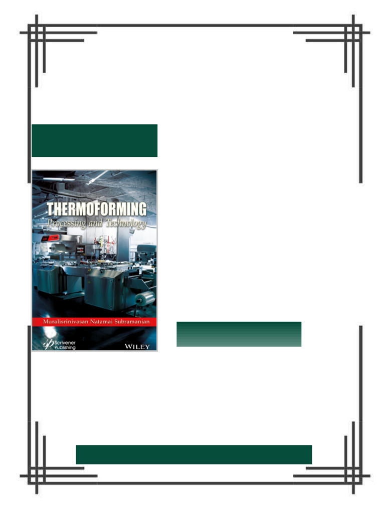 Troubleshooting The Thermoforming Process 1st Edition Muralisrinivasan ...