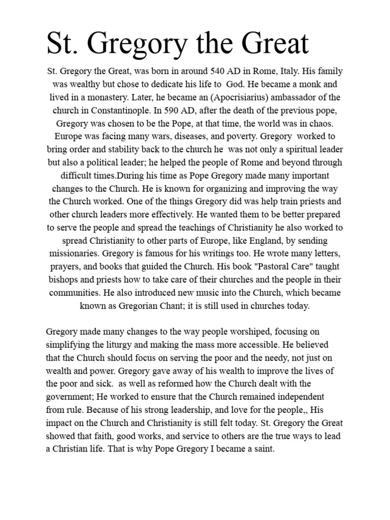 ST Gregory | PDF