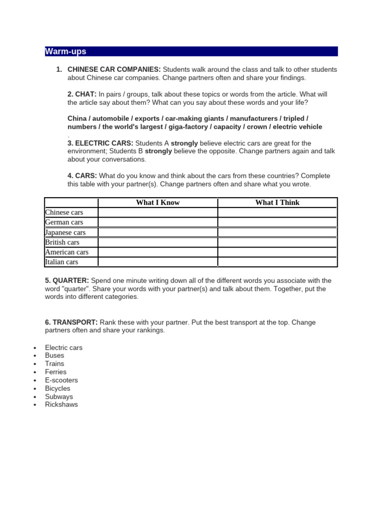 Cars | PDF | Car | Electric Car