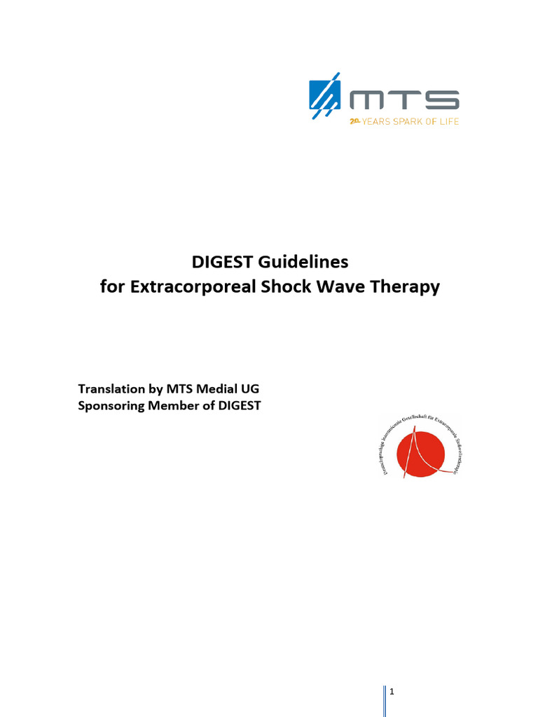 Digest Guidelines June 2019 GUIDELINES FOR EXTRACORPOREAL SHOCK WAVE ...