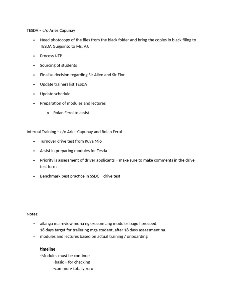 TESDA | PDF