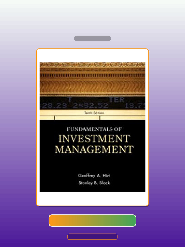 Fundamentals of Investment Management 10th Edition Hirt E-book Testbank ...