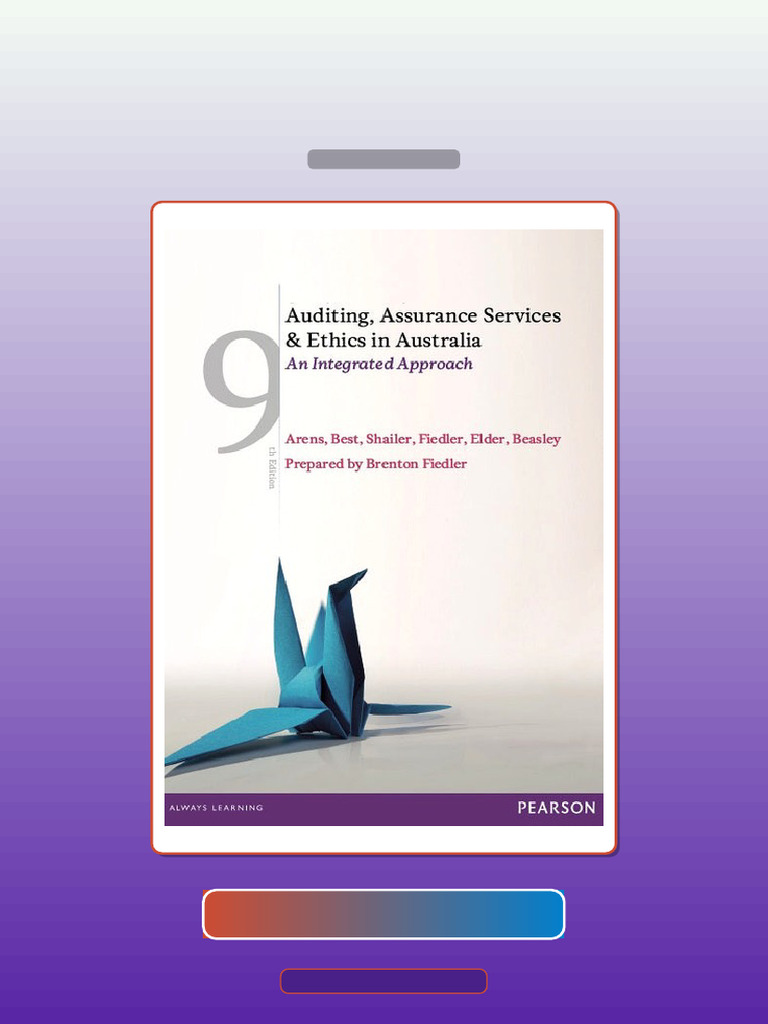 Auditing Assurance Services and Ethics in Australia 9th Edition by ...