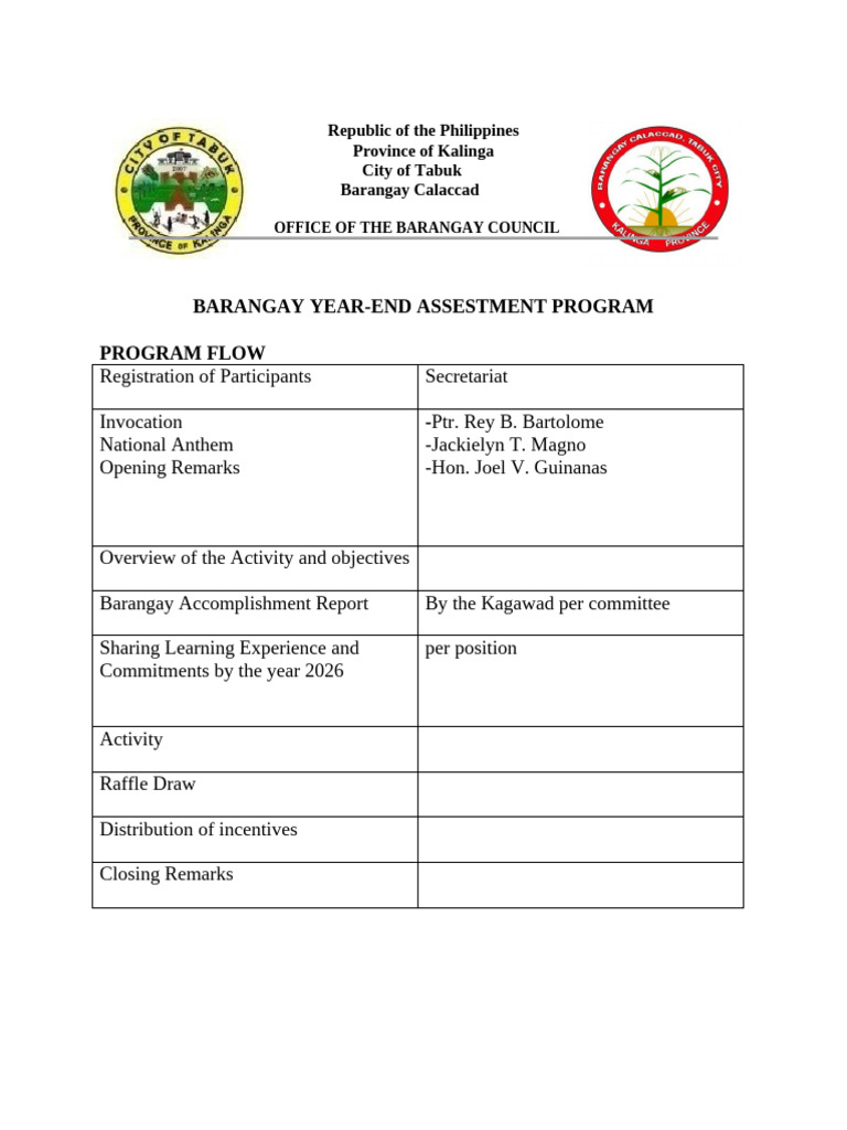 Year End Assestment Program | PDF