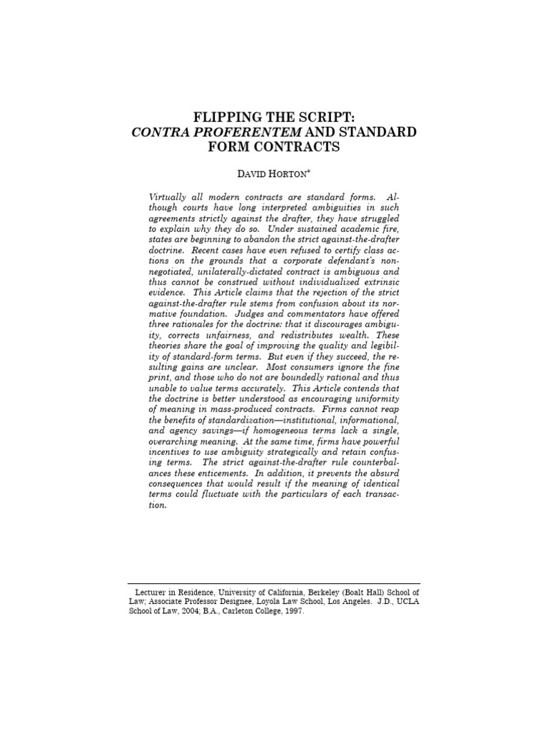 Horton Final | PDF | Insurance | Parol Evidence Rule