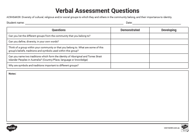 Verbal Assessment Questions | PDF