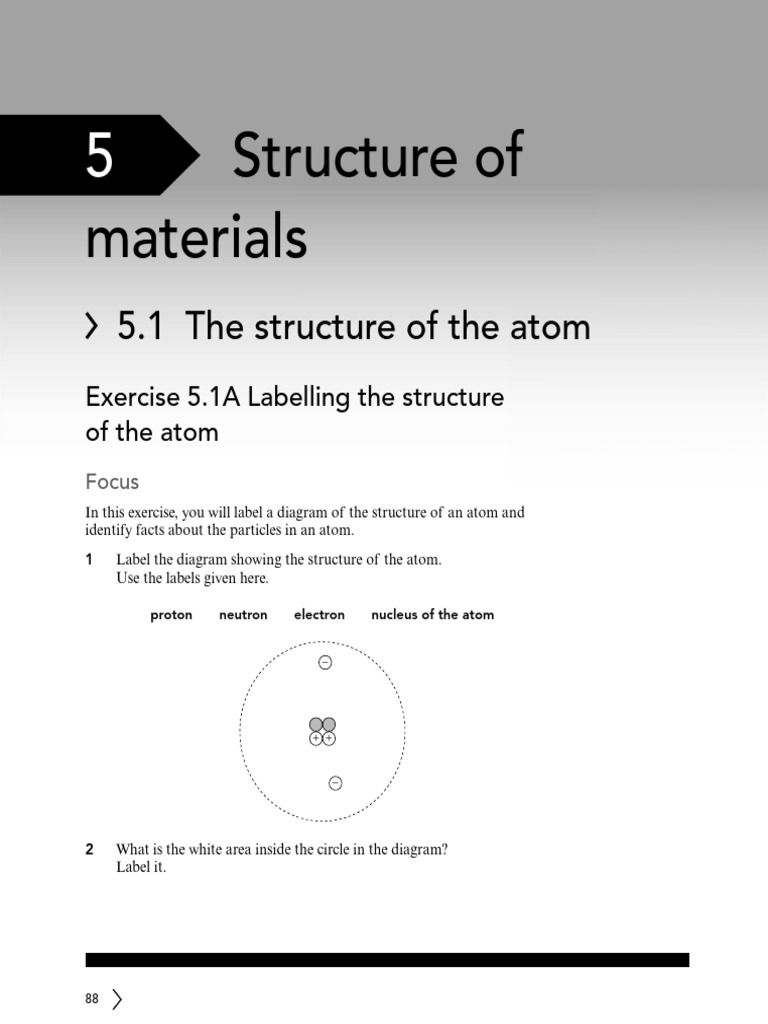 Workbook Structure of Materials | PDF | Fineness | Atoms