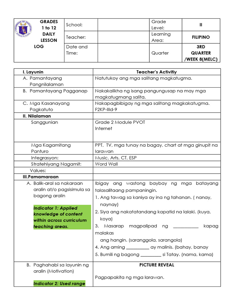 DLP CO FILIPINO (1) | PDF