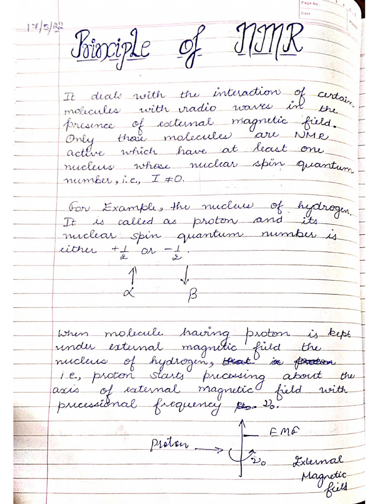 Principle of NMR | PDF