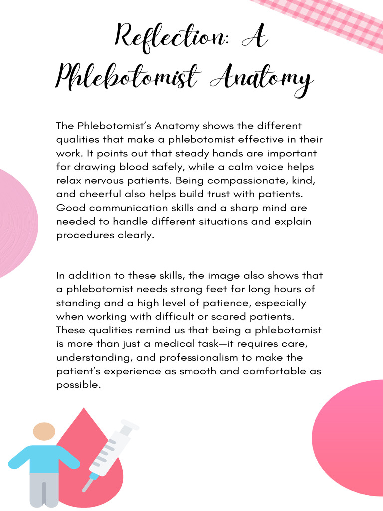 The Phlebotomist's Anatomy Shows The Important Qualities A Good ...