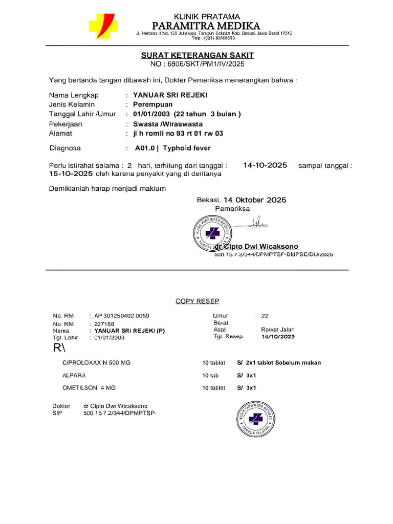 Klinik Pratama Paramitra Medika 1 | PDF