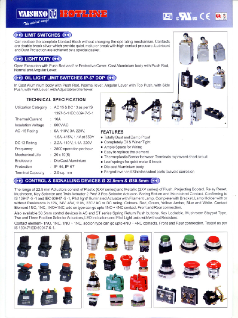 30 5dia Lt Type Push Button | PDF