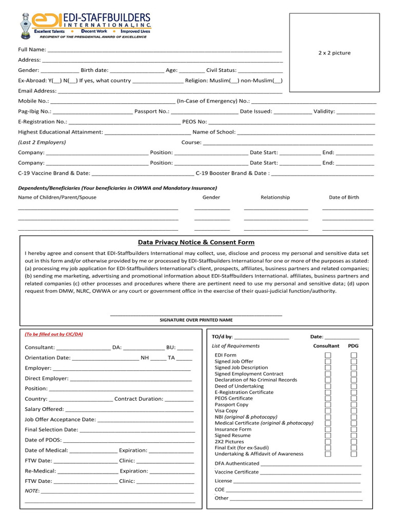 Edi Tracking Form | PDF
