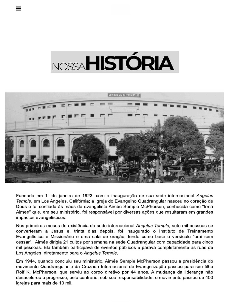História Da Ieq(Site Oficial Ieq) | PDF