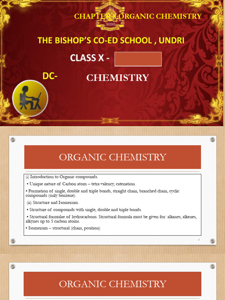 STD 10 - Organic Chemistry | PDF | Alkene | Alkane