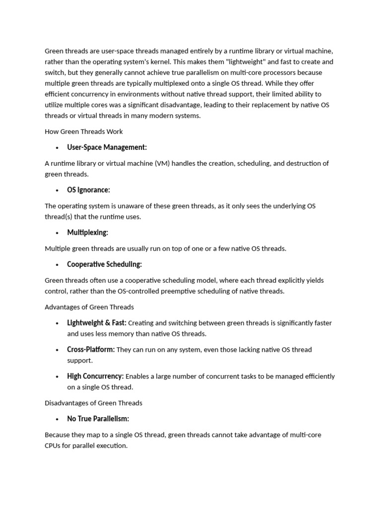 Green Threads | PDF