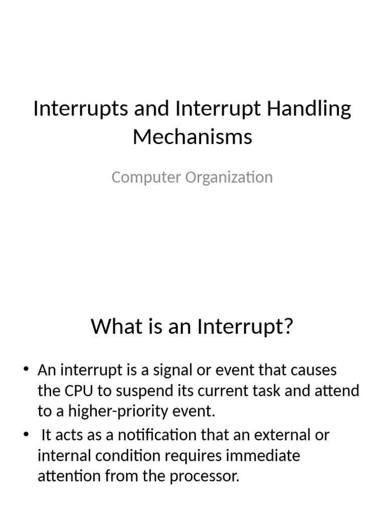 Well Mannered Interrupts PPT | PDF