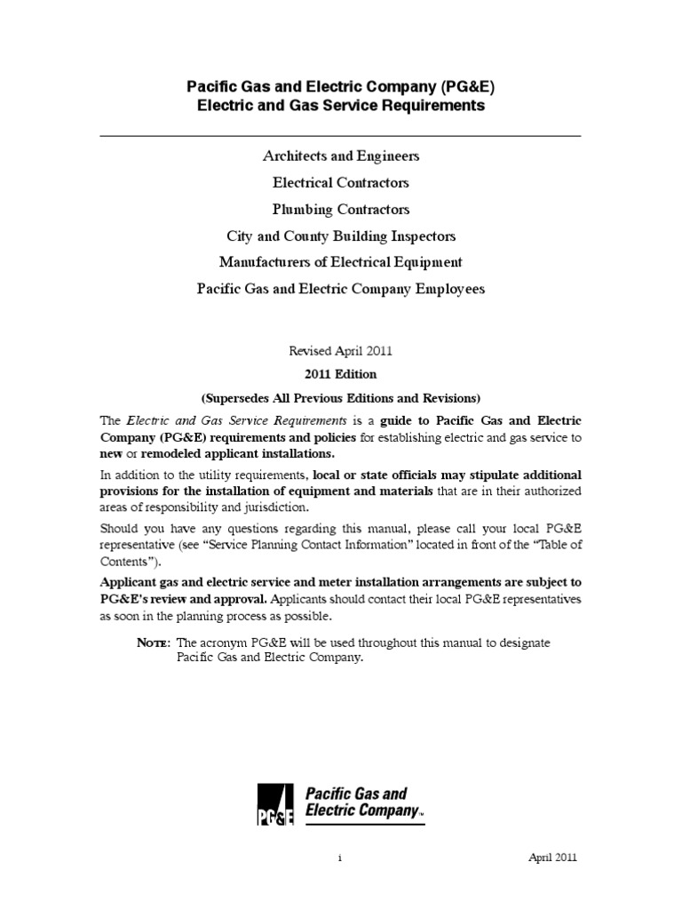 2011 Greenbook | PDF | Pacific Gas And Electric Company | Power (Physics)