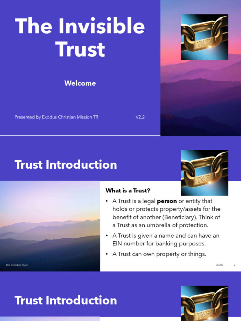 Invisible Trust Presentation | PDF | Taxes | Banks