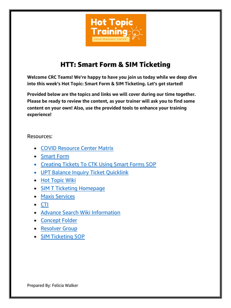 Smart Form & SIM Ticketing | PDF