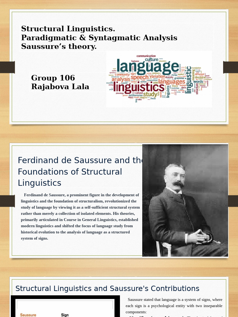 Ferdinand de Saussure and The Foundations of Structural Linguistics ...