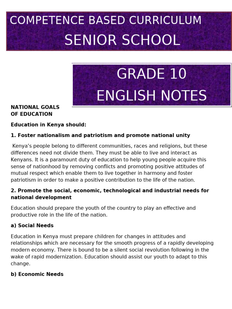 2025 Grade 10 English Lesson Notes 23 25 Apr 10 11 27 | PDF | Pronoun ...