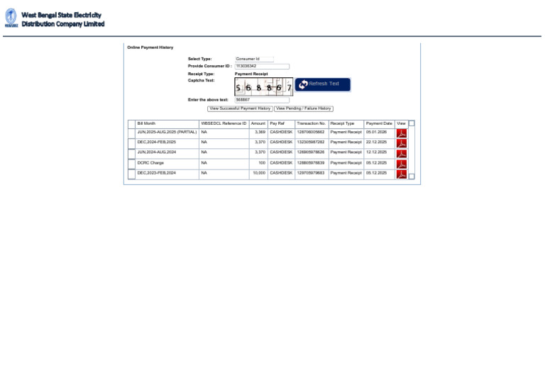 View Payment Receipt | PDF