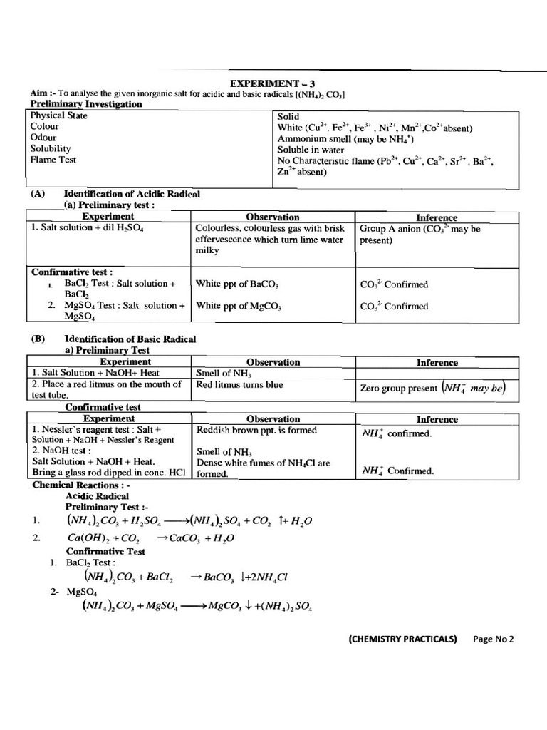 Exp 3 Class 12 | PDF