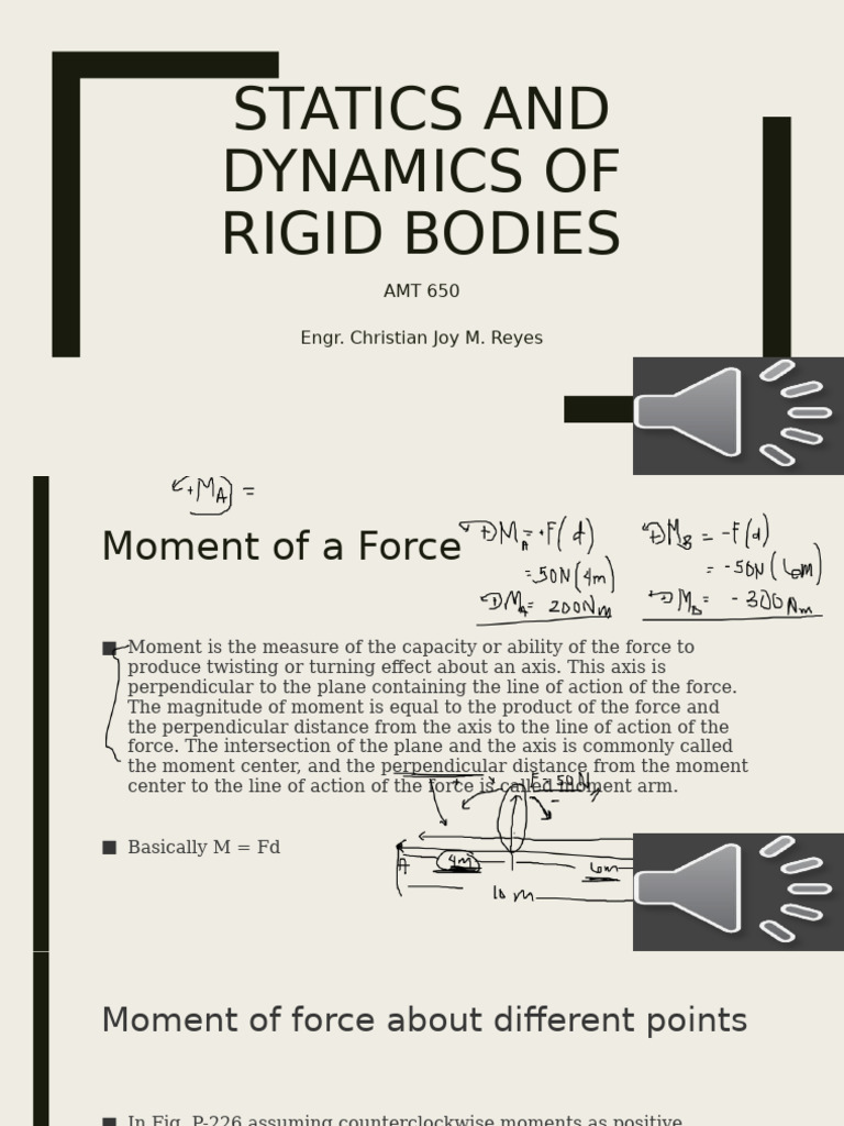 Statics and Dynamics of Rigid Bodies Midterm | PDF