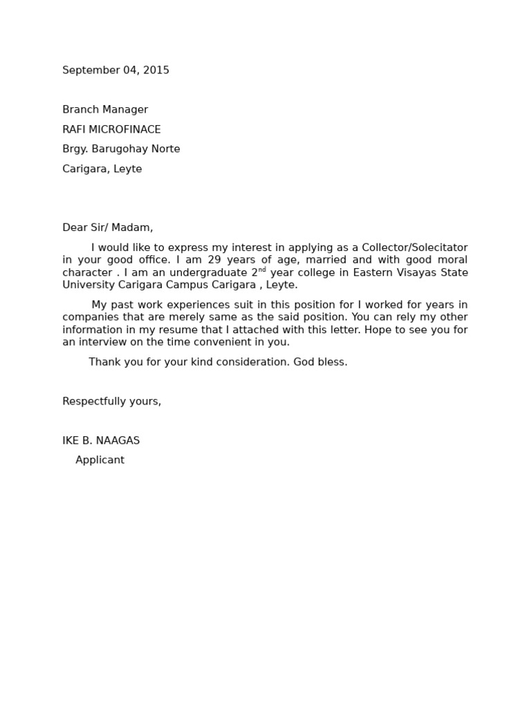 Application Letter For Honda | PDF