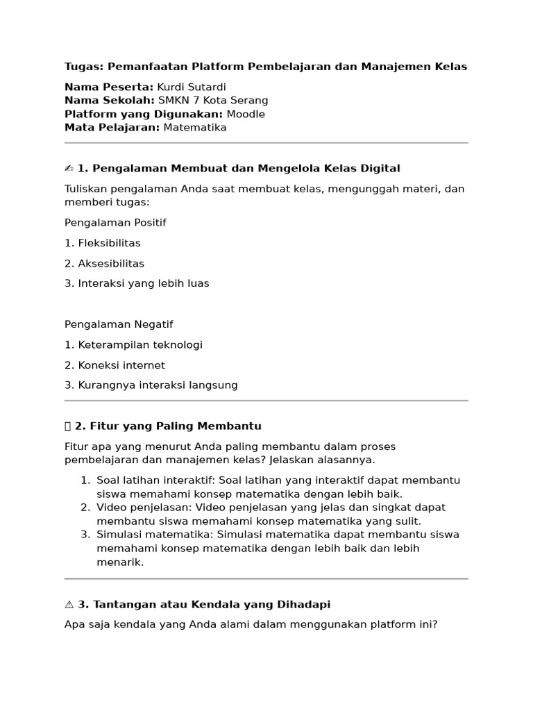 Lembar Kerja 1b Kurdi Sutardi | PDF