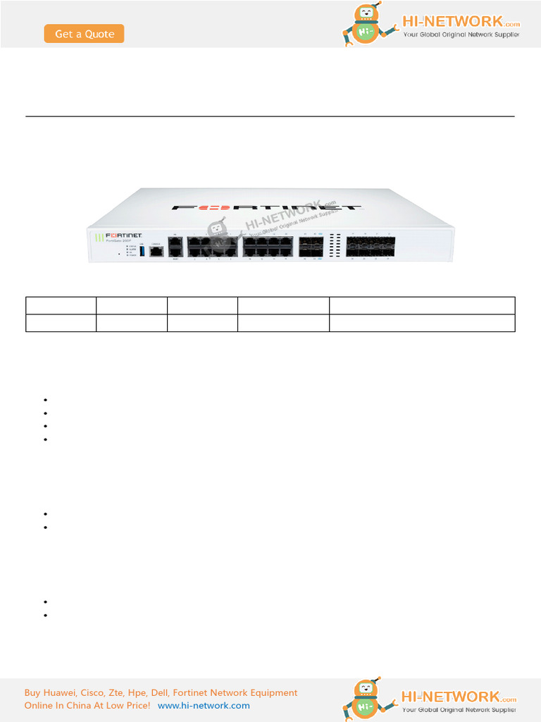Fortigate 201f Firewall Datasheet | PDF | Computer Network | Security