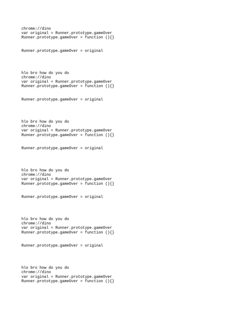 Dino Game Hack Notes...... | PDF