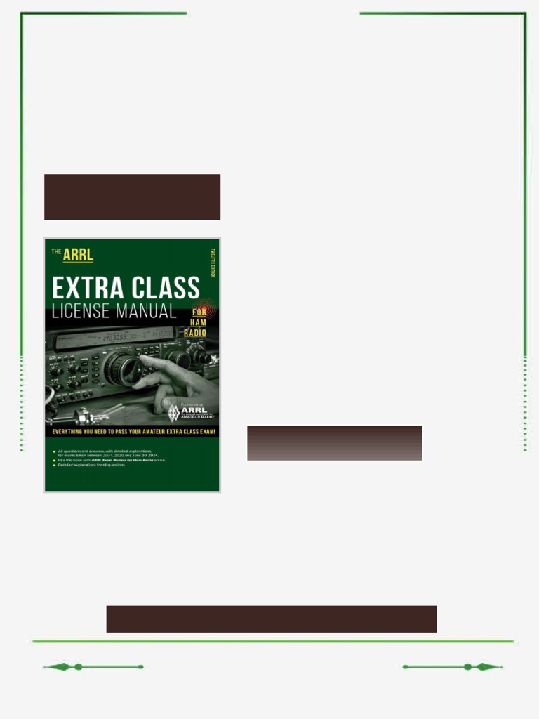 The ARRL Extra Class License Manual for Ham Radio 12th Edition H. Ward ...
