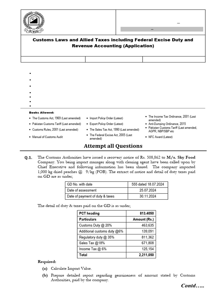 Customs Application Sub | PDF | Customs | Taxes