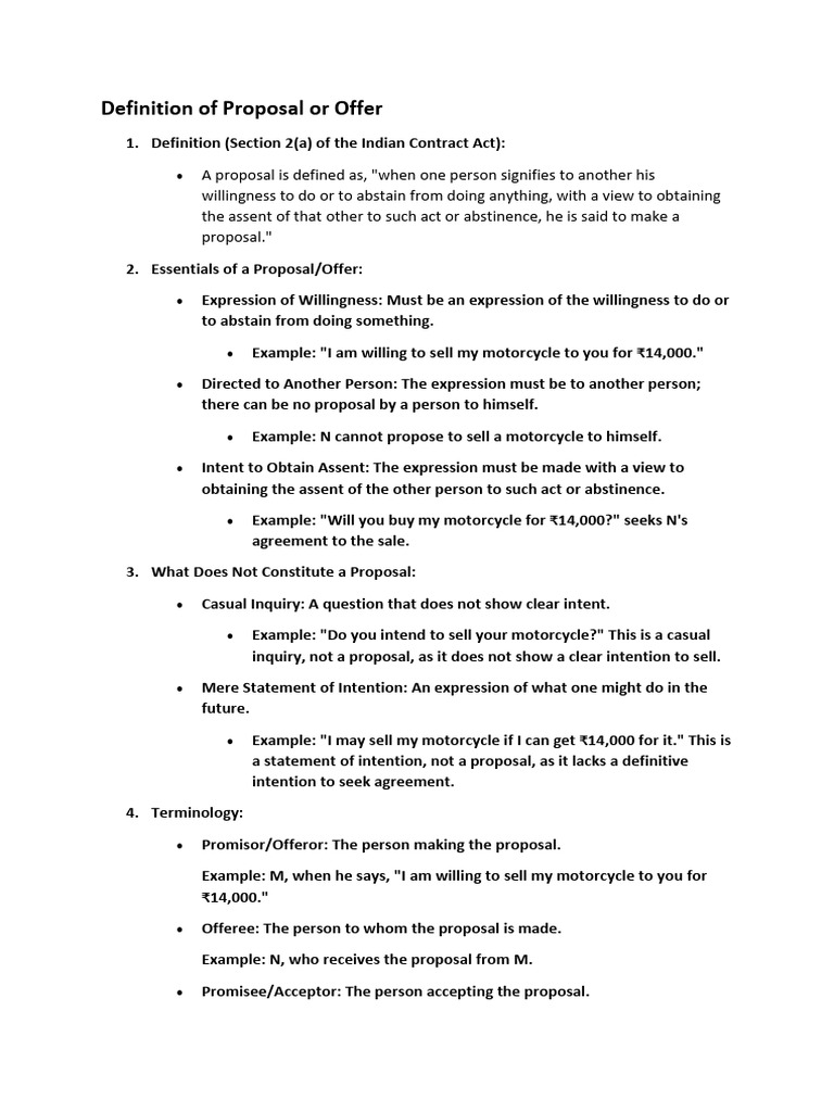 Legal Notes | PDF | Consideration | Offer And Acceptance