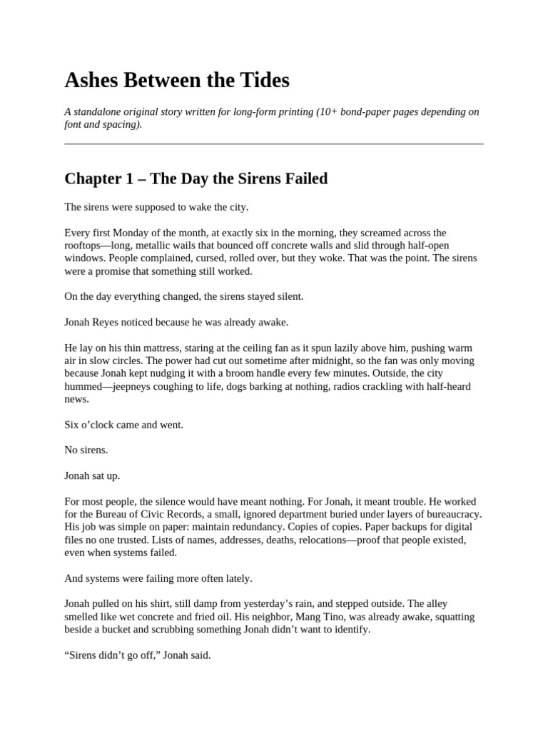 Ashes Between The Tides | PDF