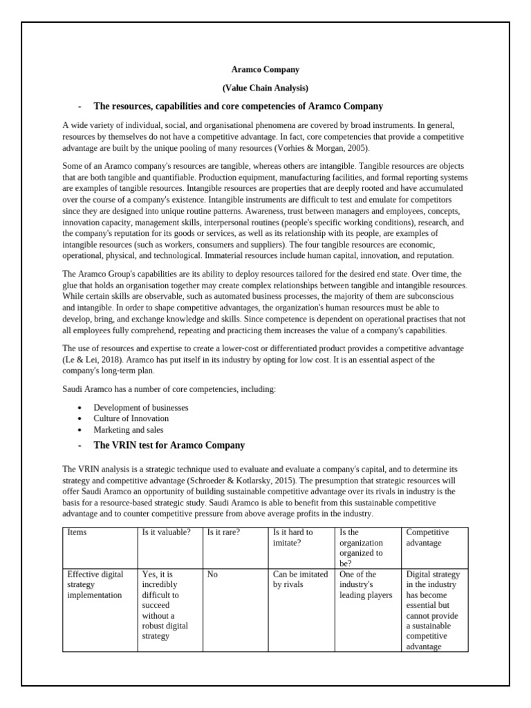 Value Chain Analysis | PDF | Competitive Advantage | Pricing
