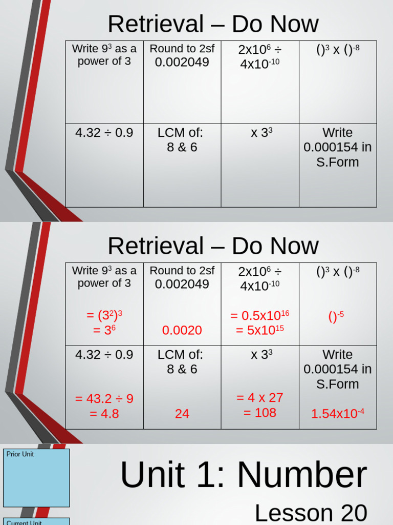 Lesson 20 Standard Form (Add Subtract) | PDF | Factorization ...